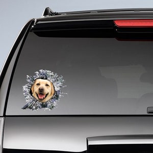 Yellow Lab Window Sticker, Car Sticker, Yellow Lab Car Decal - Etsy