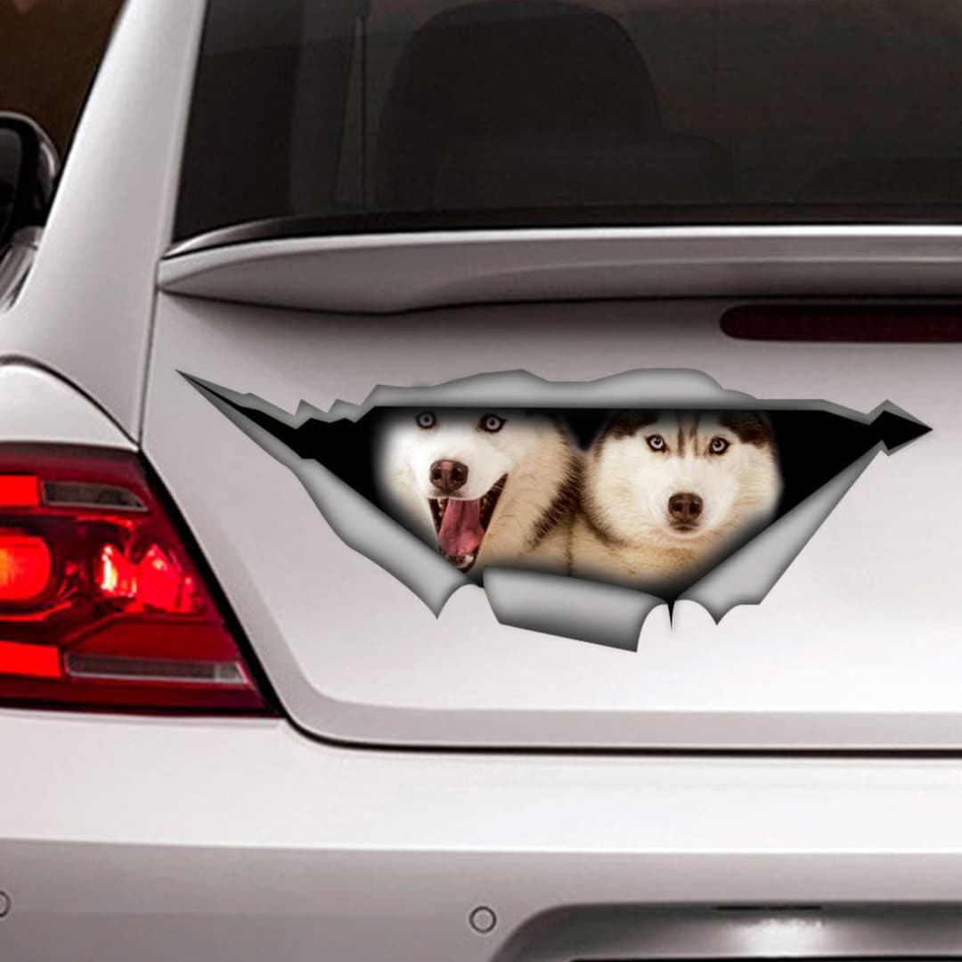 Husky Car Decal, Vinyl Decal, Car Decoration, Pet Decal, Dog Sticker ...