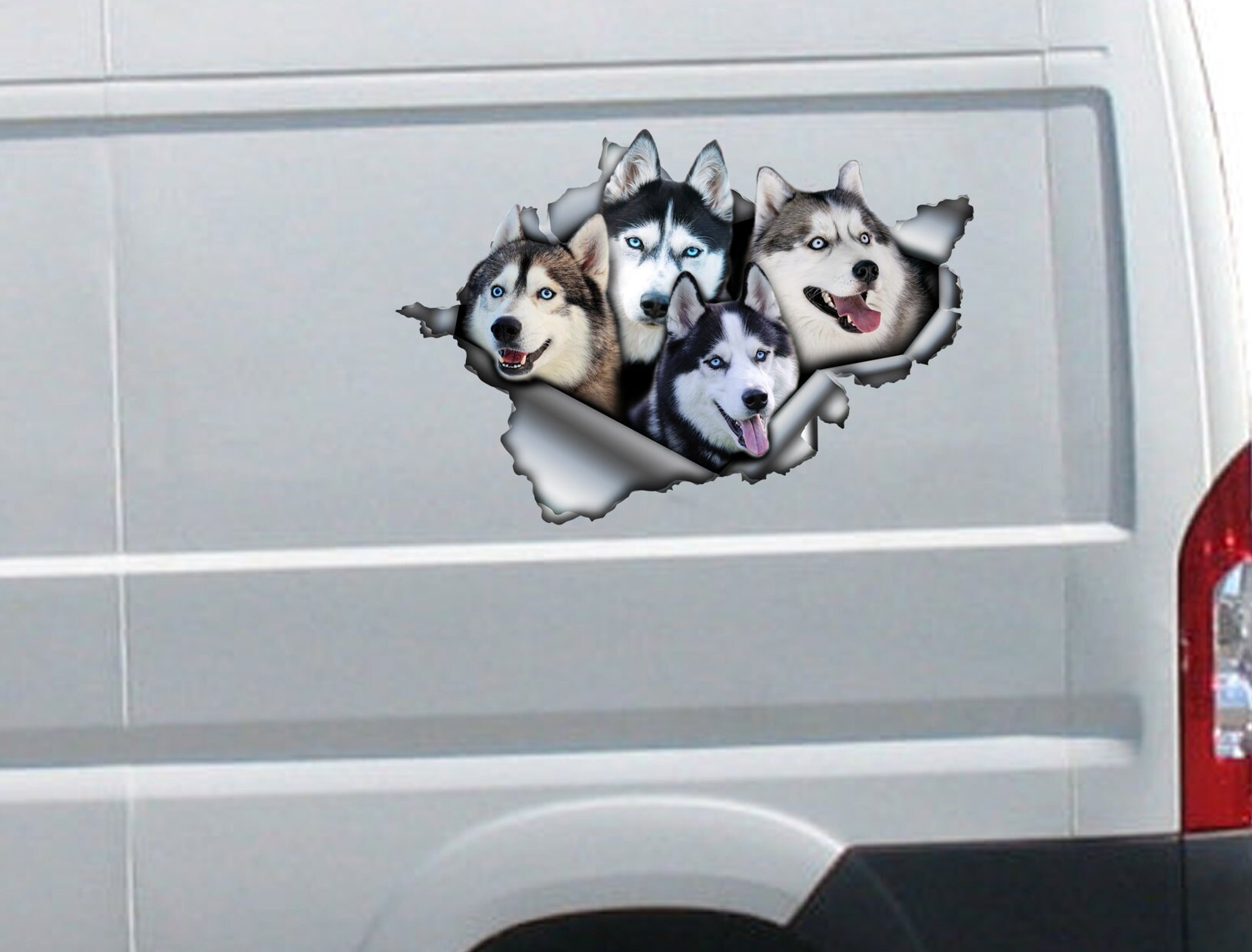 Huskies Car Decal , Husky Magnet, Car Decoration, Car Sticker , Huskies ...