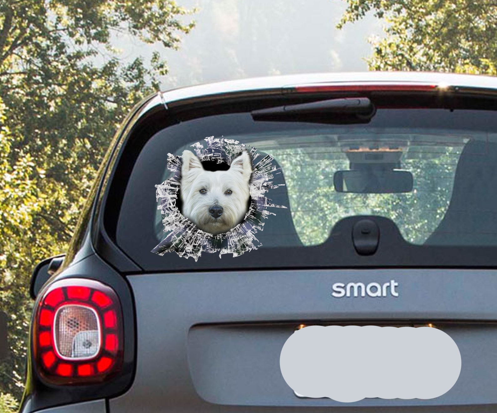 Westie Window Sticker Car Sticker Westie Car Decal - Etsy