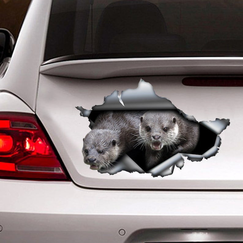 Otters Sticker Car Decoration Car Sticker Funny Otter - Etsy