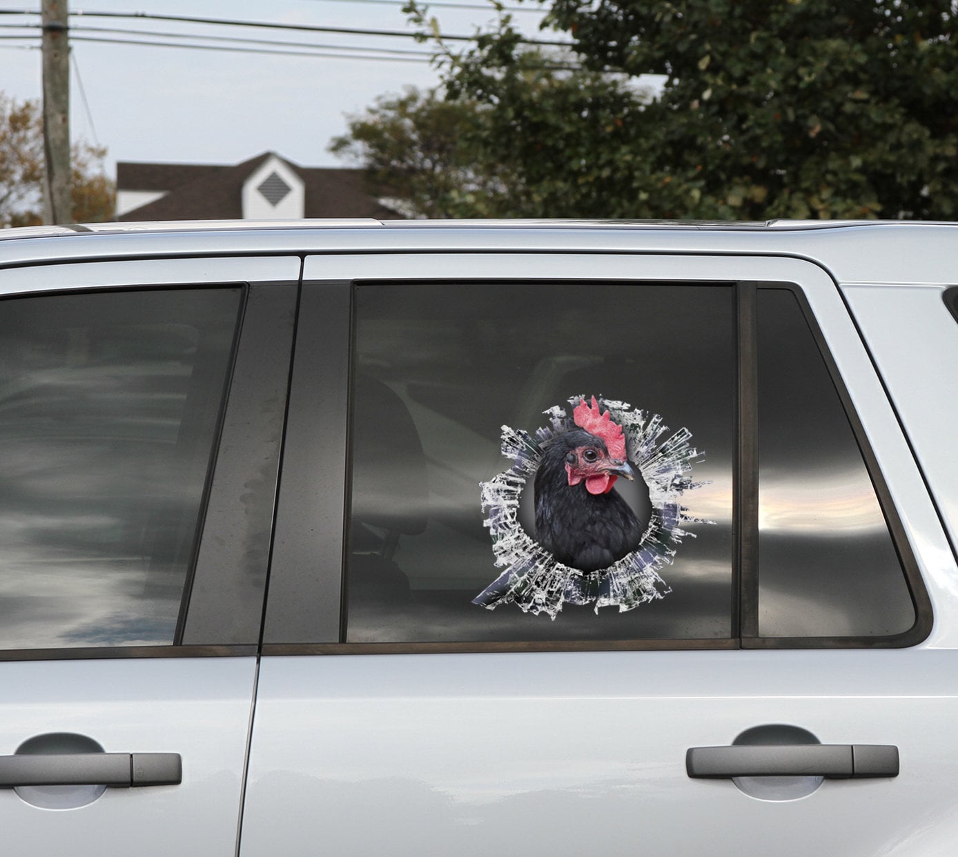 Black Chicken Window Sticker Car Sticker Black Chicken Car - Etsy