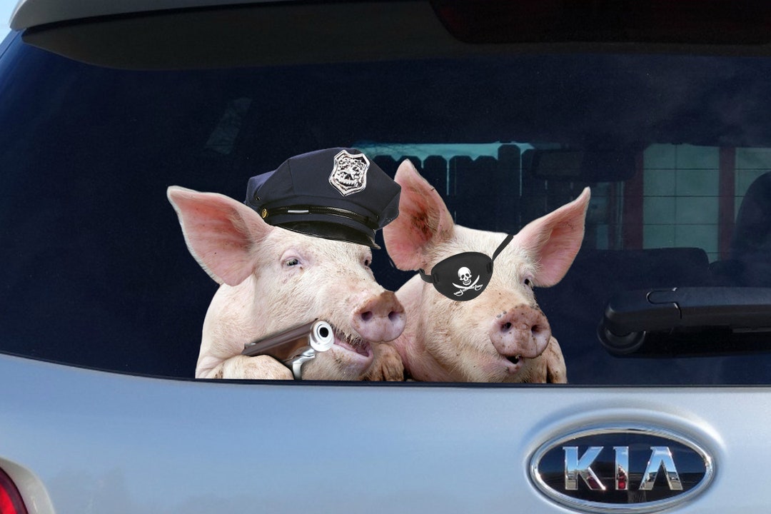 STICKER. Funny Pigs Car, Pigs Sticker , Farm Decal, Vinyl Decal, Car ...