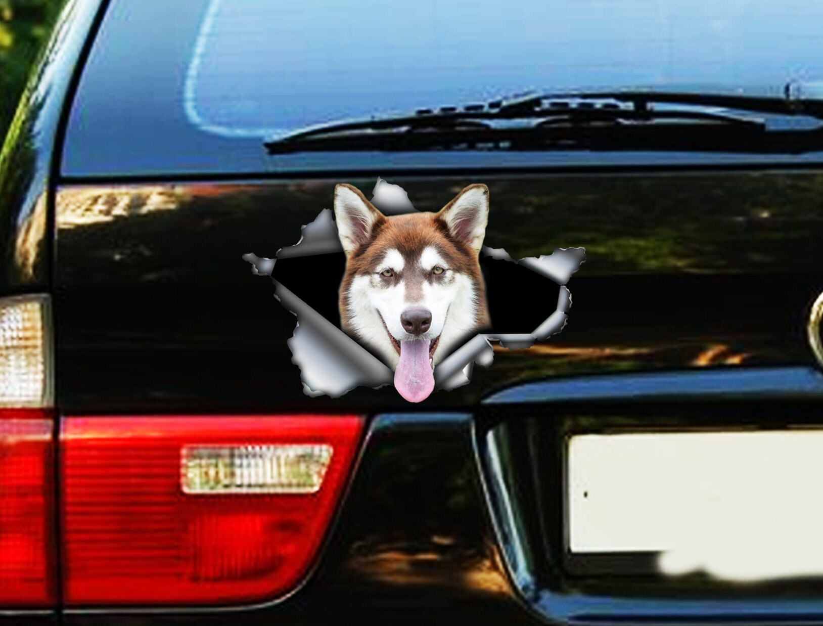 Red Husky Sticker Car Decoration Car Sticker red Husky - Etsy