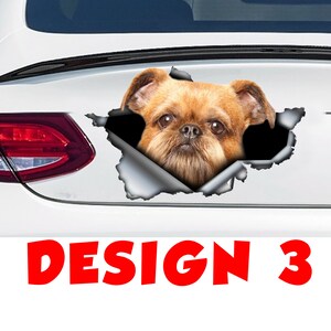 Brussels Griffon Dog Car Decal, Brussels Griffon Dog Car Sticker, Pet ...