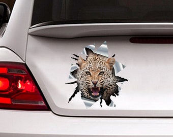 Leopard Print Car Decal - Etsy