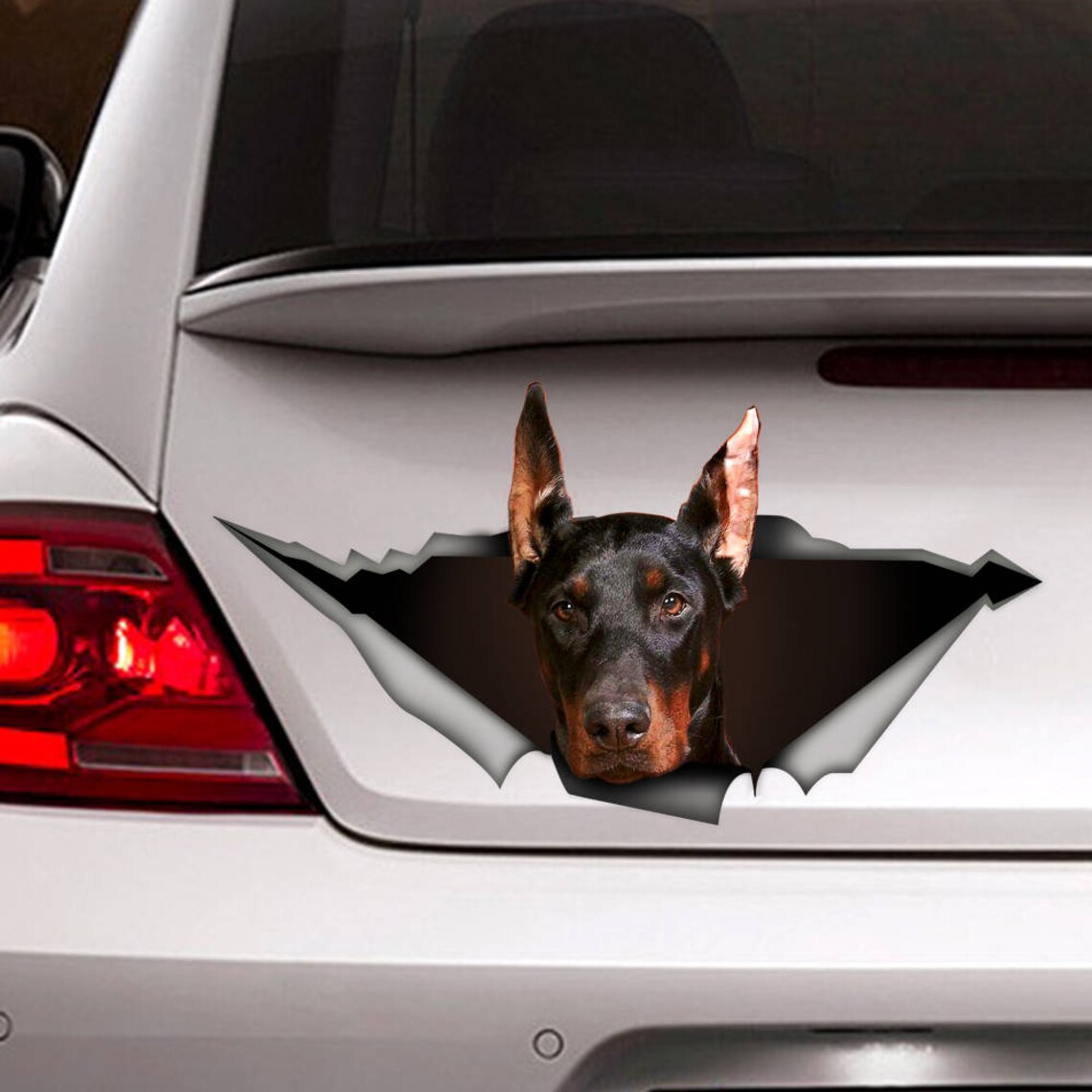 Doberman Car Decal, Doberman Sticker , Doberman Magnet, Funny Decal ...