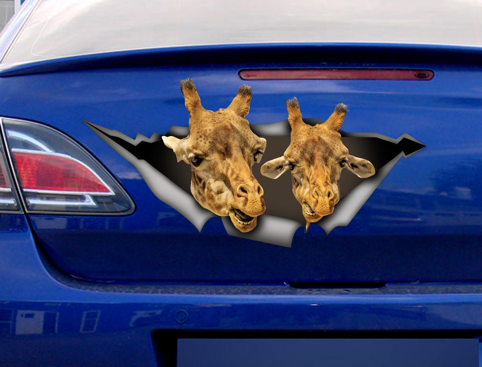 Giraffe Car Decal 3d Decal Car Decoration Animal Decal | Etsy