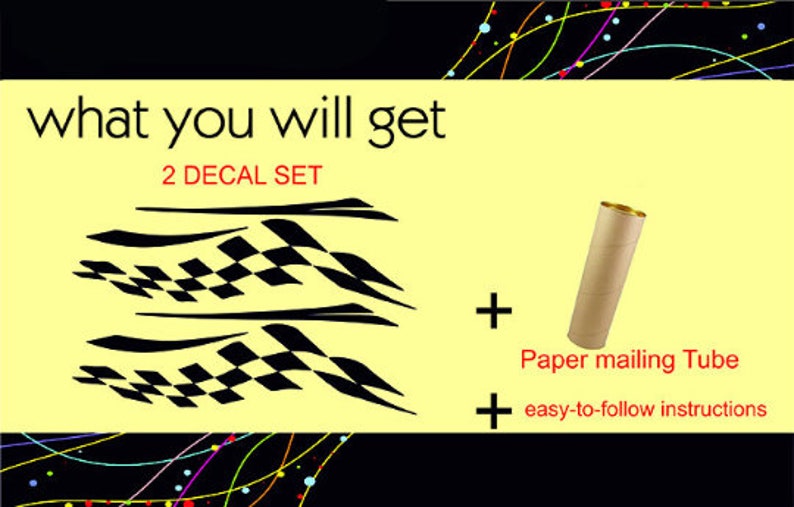 Car Decal Lines 2 Set Car Sticker Decal for Man Car - Etsy