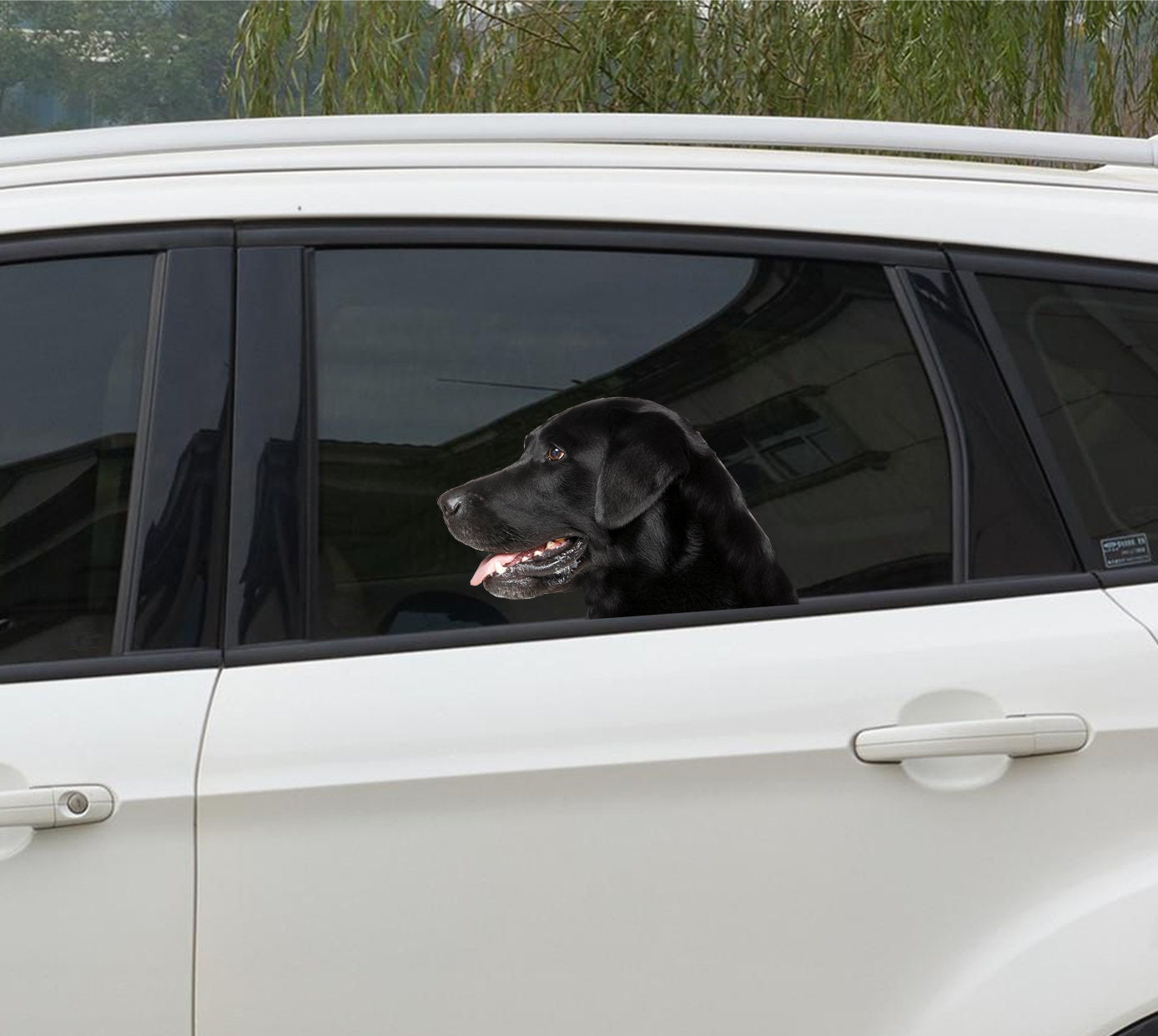 Black lab car window sticker 3D sticker funny sticker | Etsy