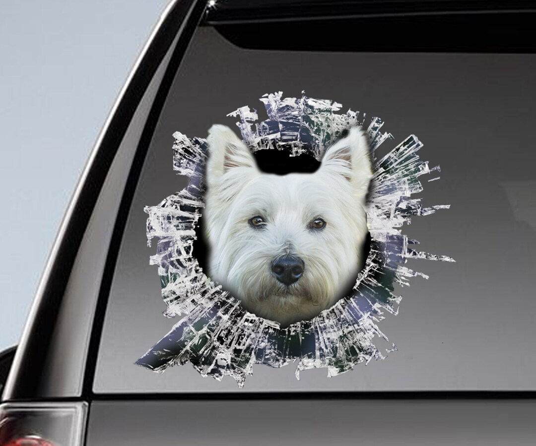 Westie Window Sticker, Car Sticker, Westie Car Decal - Etsy