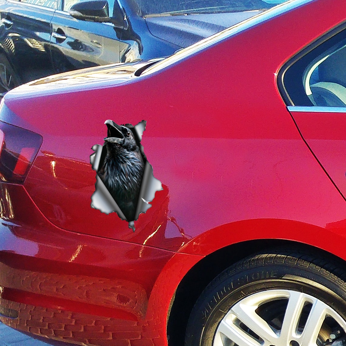 Crow Decal Crow Magnet Crow Sticker Crow Car Decal - Etsy