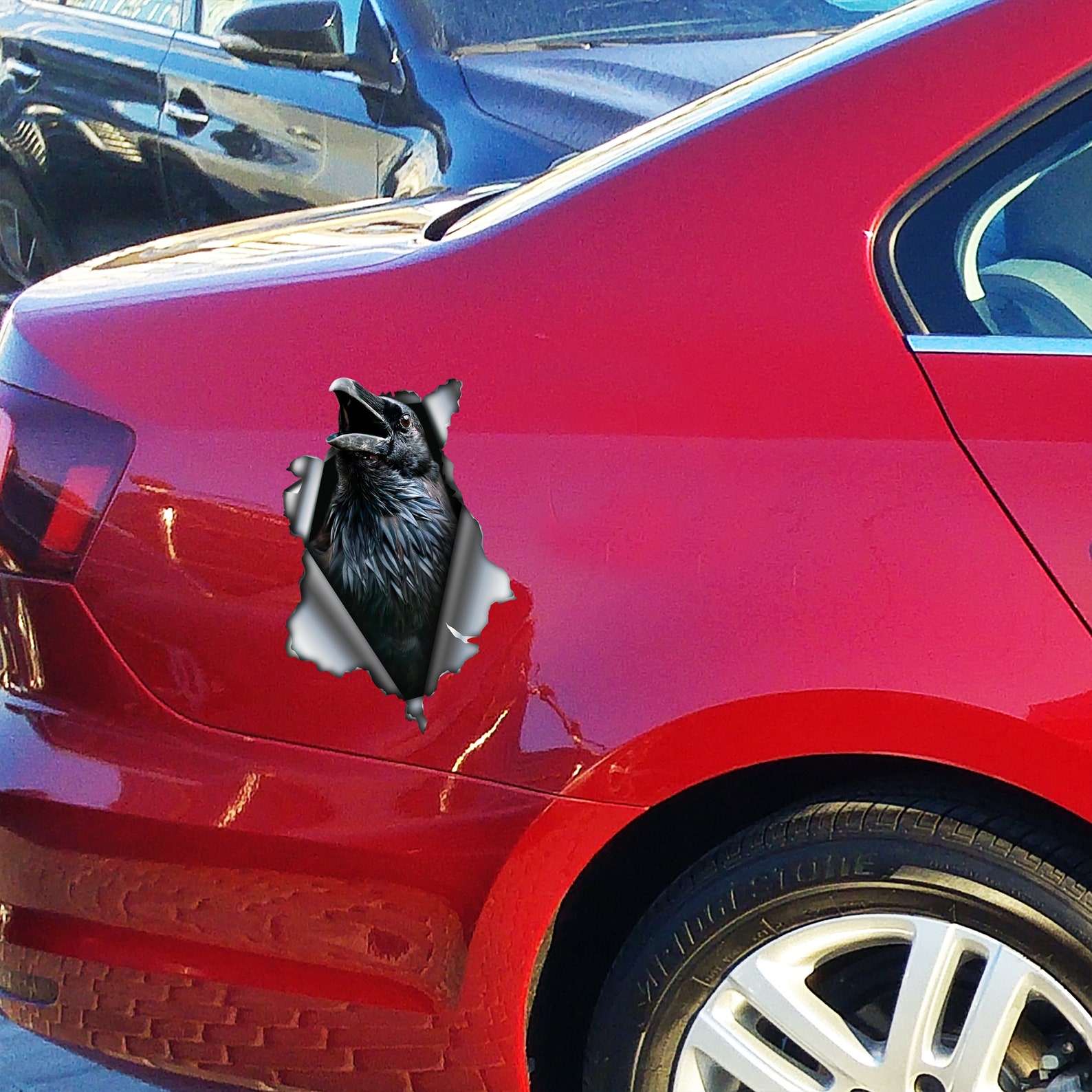 Crow Decal Crow Magnet Crow Sticker Crow Car Decal - Etsy