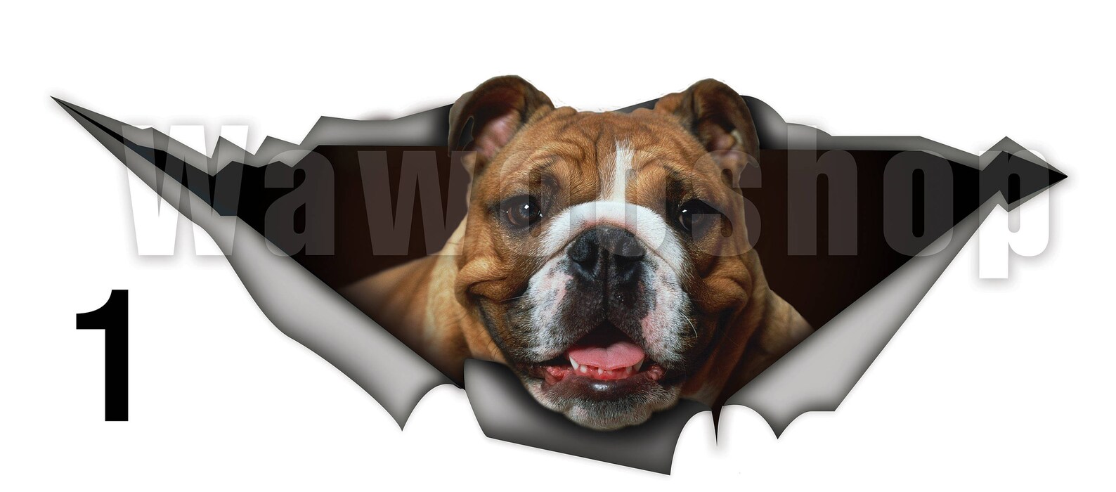 Bulldog car decal Vinyl decalPet sticker Dog decal | Etsy