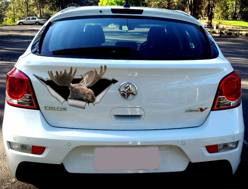 Moose Car Decal Animal Decal Moose Sticker Funny Decal - Etsy