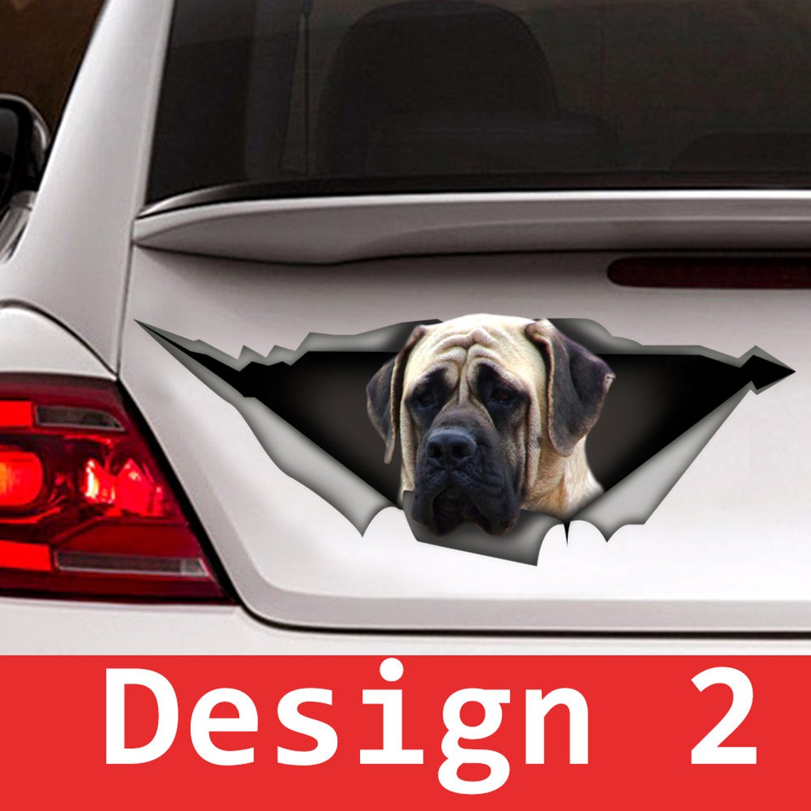 Old English Mastiff Car Decal Dog Decal Pet Decal - Etsy