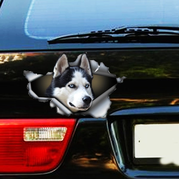 Siberian Husky Car Decal - Etsy