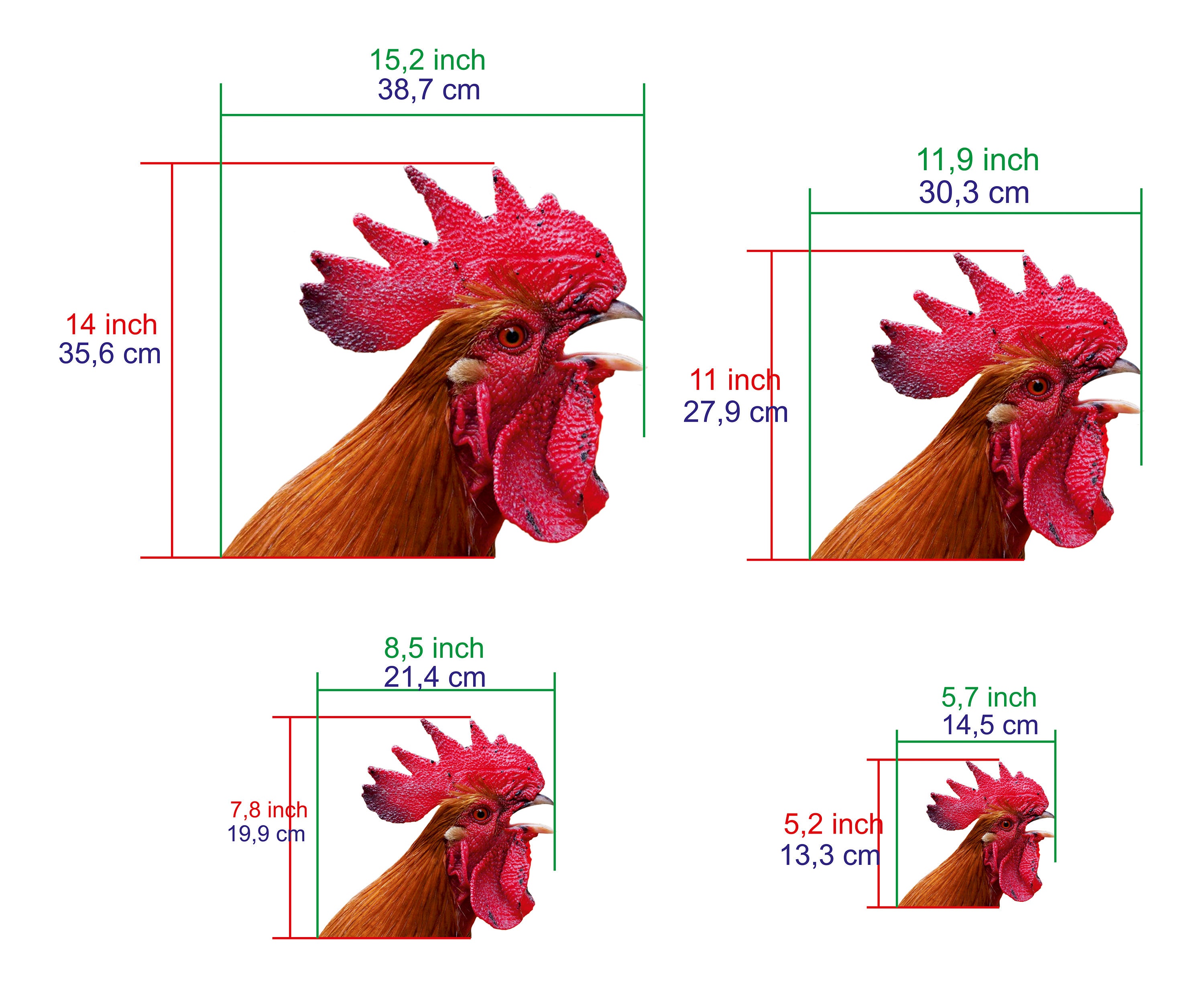 STICKER Rooster Window Sticker Car Sticker Rooster Car - Etsy