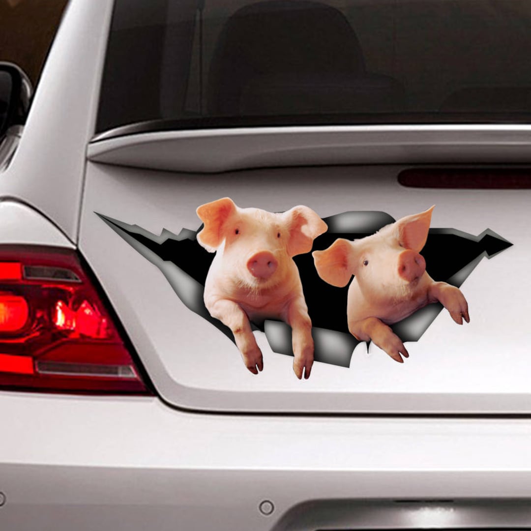 Funny Pigs Car Decal, Pigs Sticker , Farm Decal, Vinyl Decal, Car Decal ...