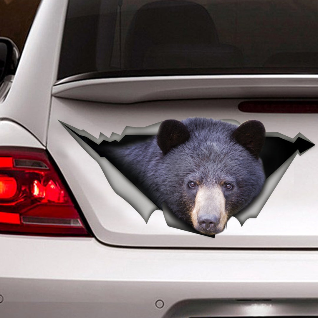 Black Bear Sticker , Car Decal, Vinyl Decal,bear Sticker, Funny Decal ...