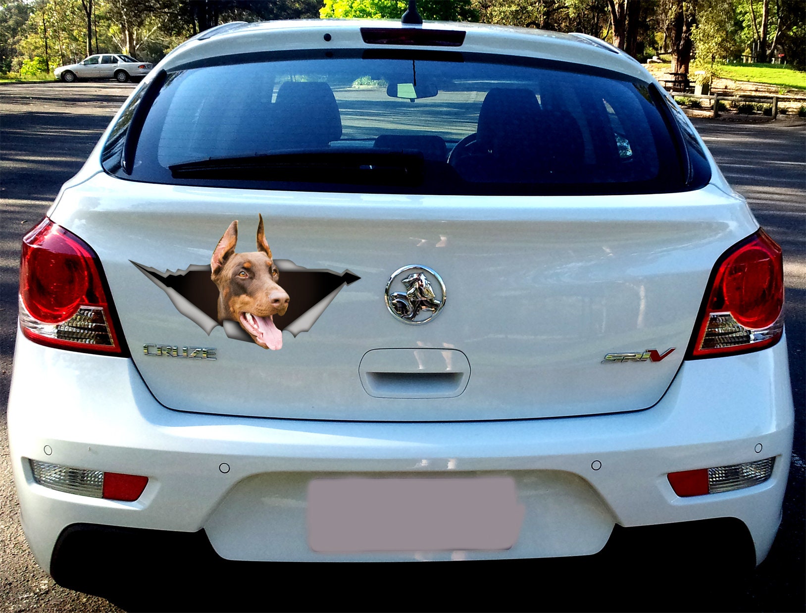 Brown Doberman Sticker, Doberman Car Decal,pet Decal, Brown Doberman ...