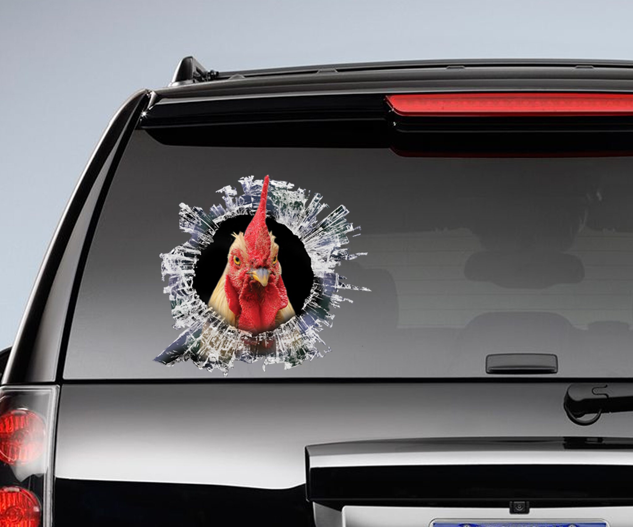 Rooster Window Sticker Car Sticker Rooster Car Decal Funny - Etsy