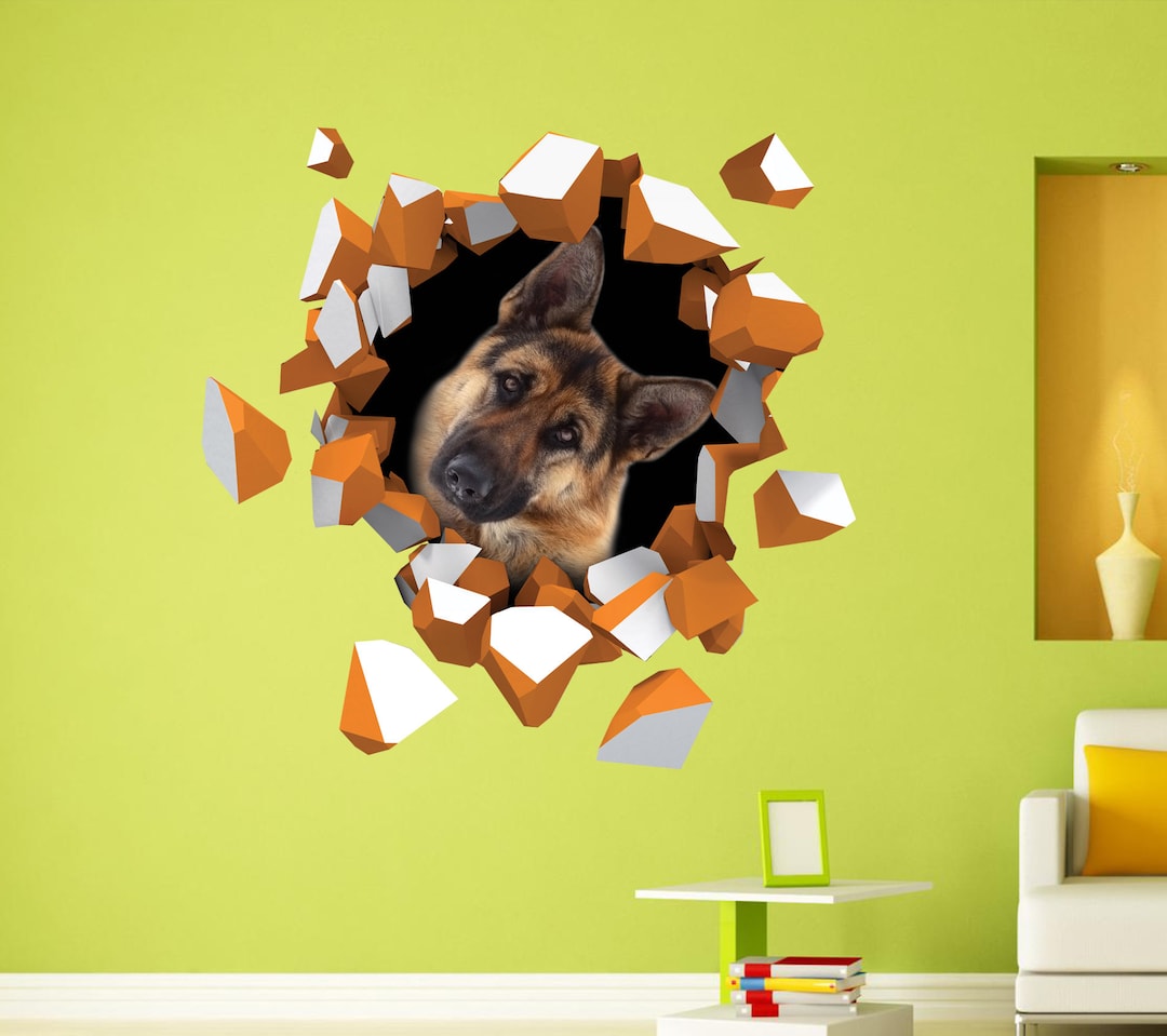 German Shepherd Wall Decal, Dog Wall Decal, German Shepherd Decal - Etsy