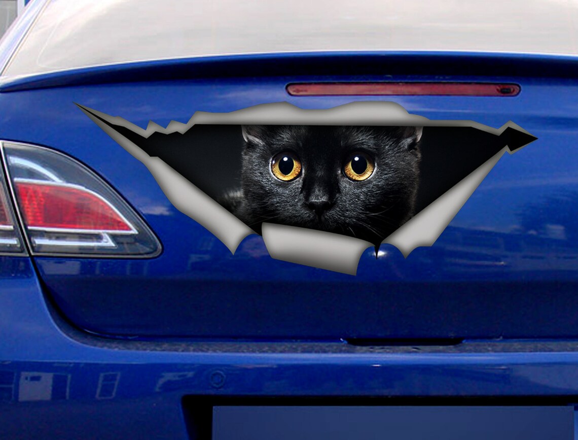 Black Cat Decal, Cat Magnet, Cat Car Sticker,black Cat Sticker - Etsy