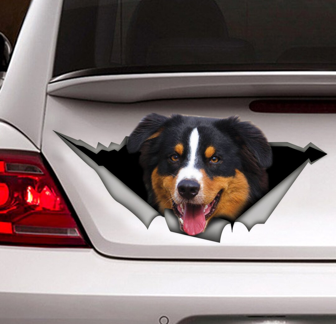 Black Tri Aussie Car Decal, Aussie Magnet, Personalized Decal ...