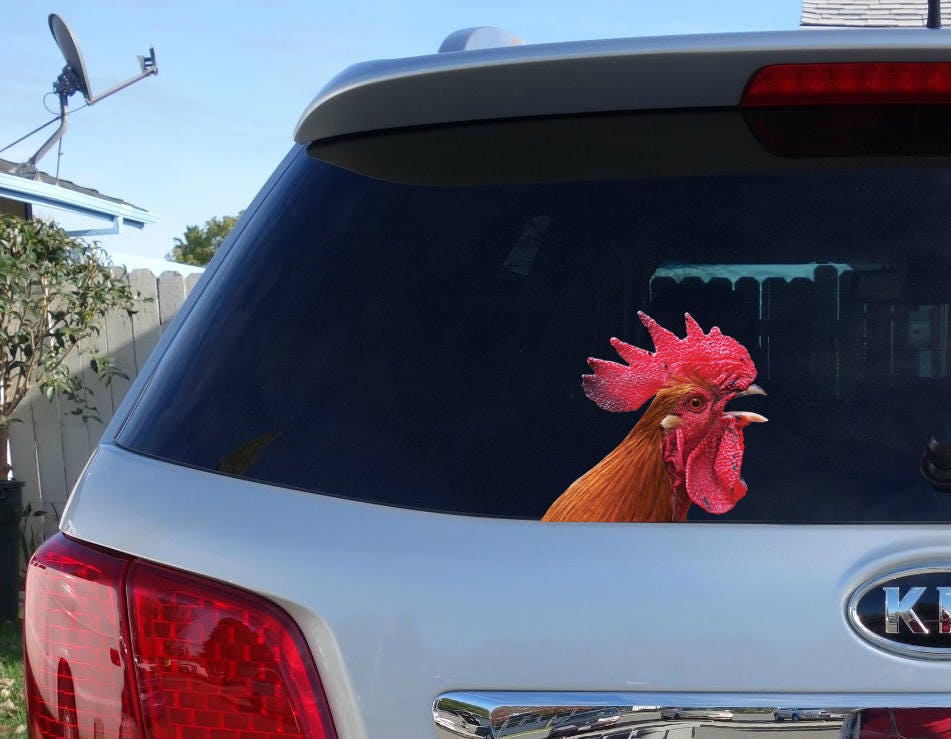 STICKER Rooster Window Sticker Car Sticker Rooster Car - Etsy