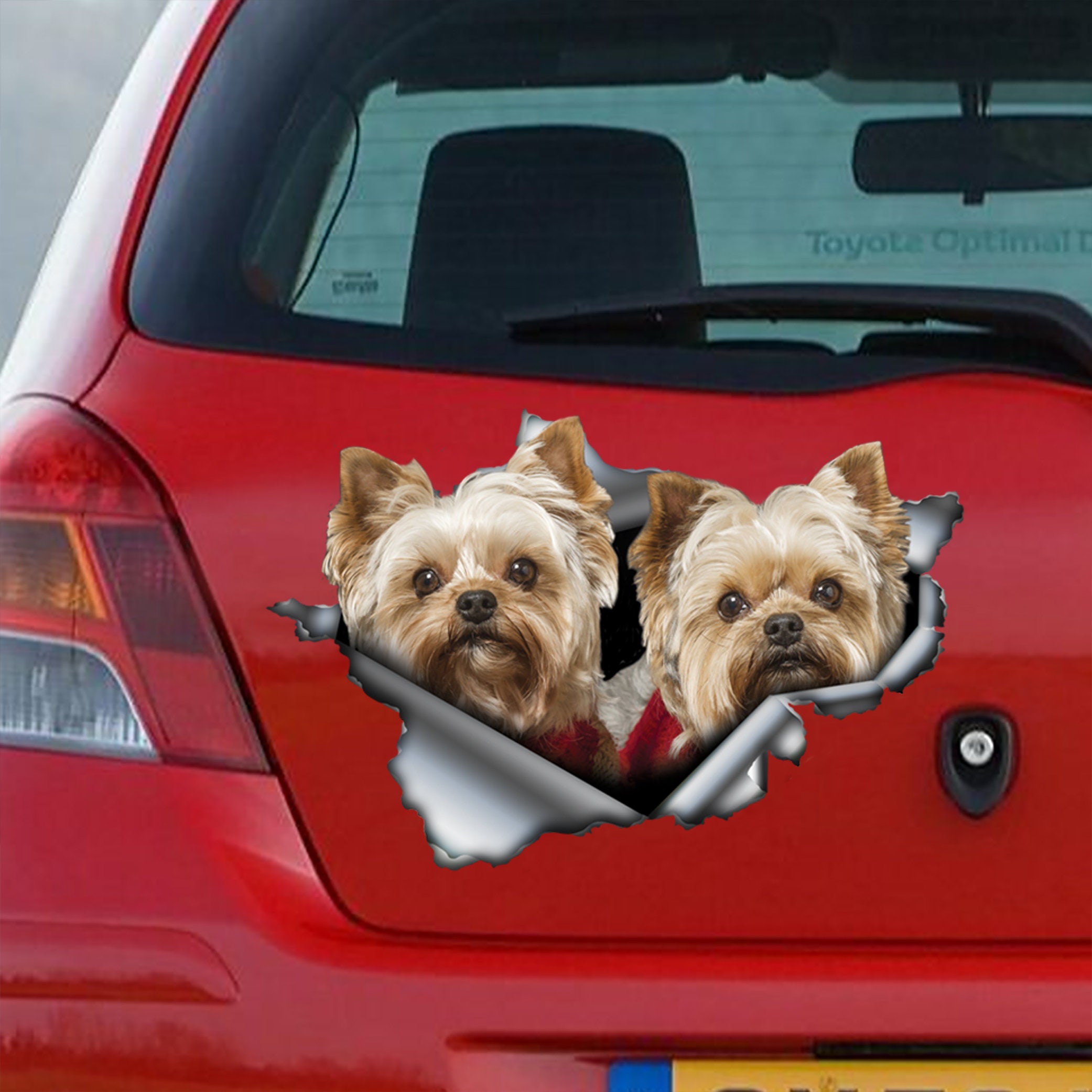 Yorkies Pair Sticker Yorkies Car Decal Pet Decal Dog | Etsy