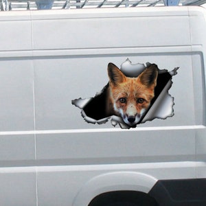 Cute Red Fox Car Decal , Fox Magnet, Car Decoration, Red Fox Sticker - Etsy