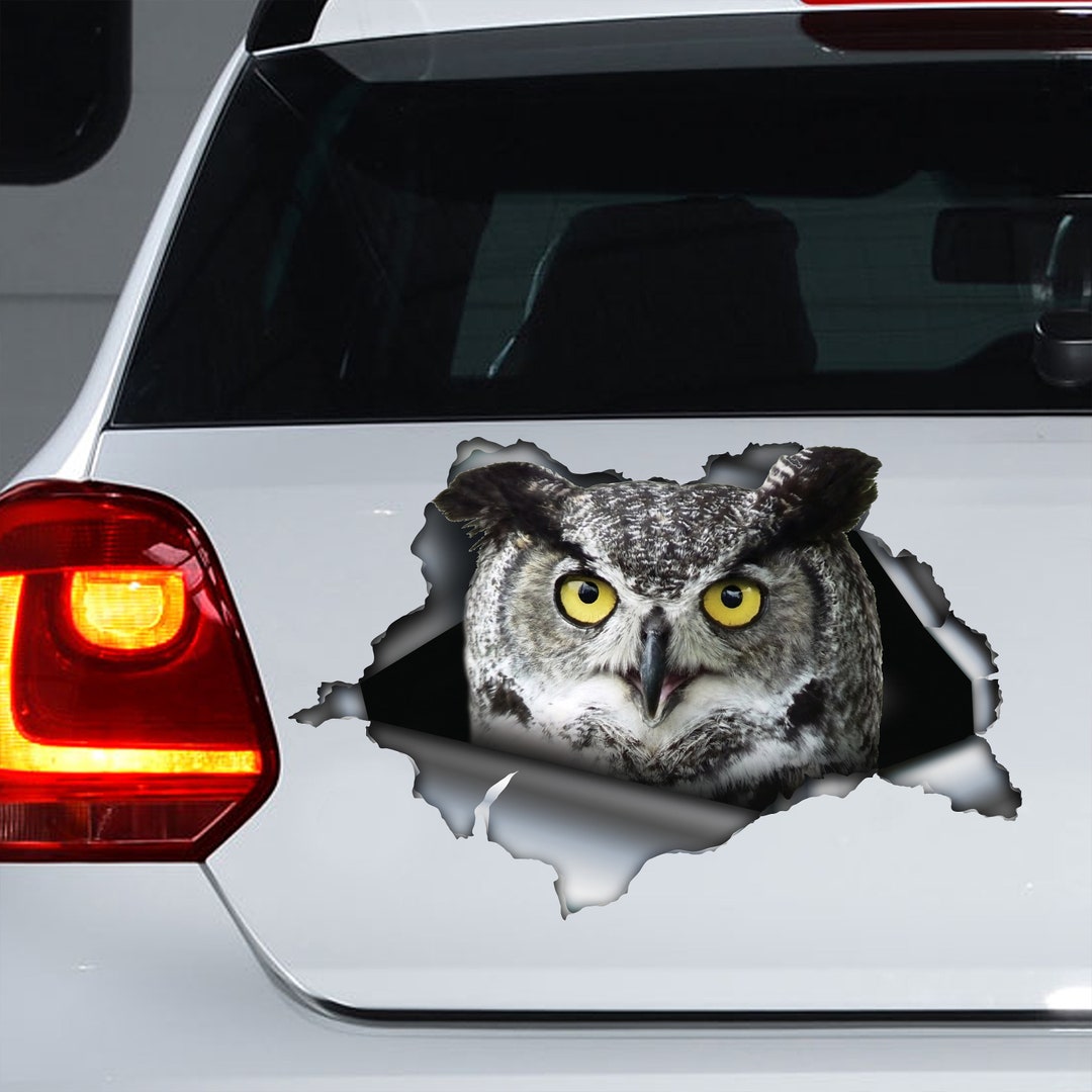 Horned Owl Car Decal, Horned Owl Magnet, Horned Owl Sticker, Owl Decal ...