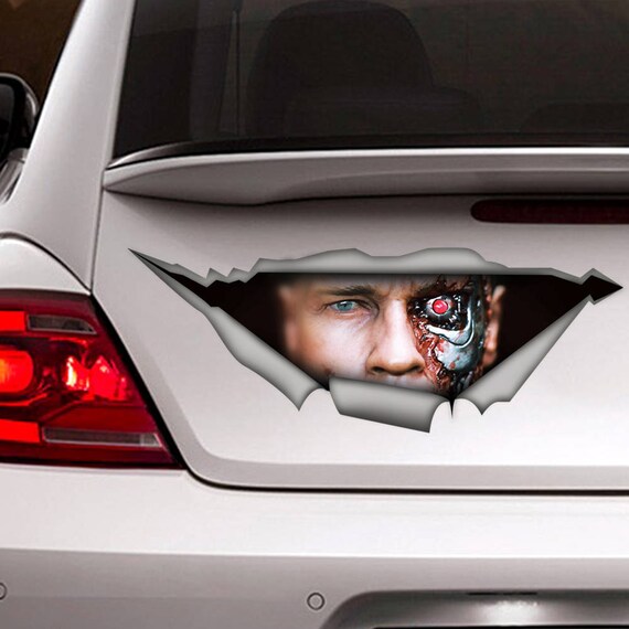 Terminator car decal 3d sticker funny sticker robot decal | Etsy