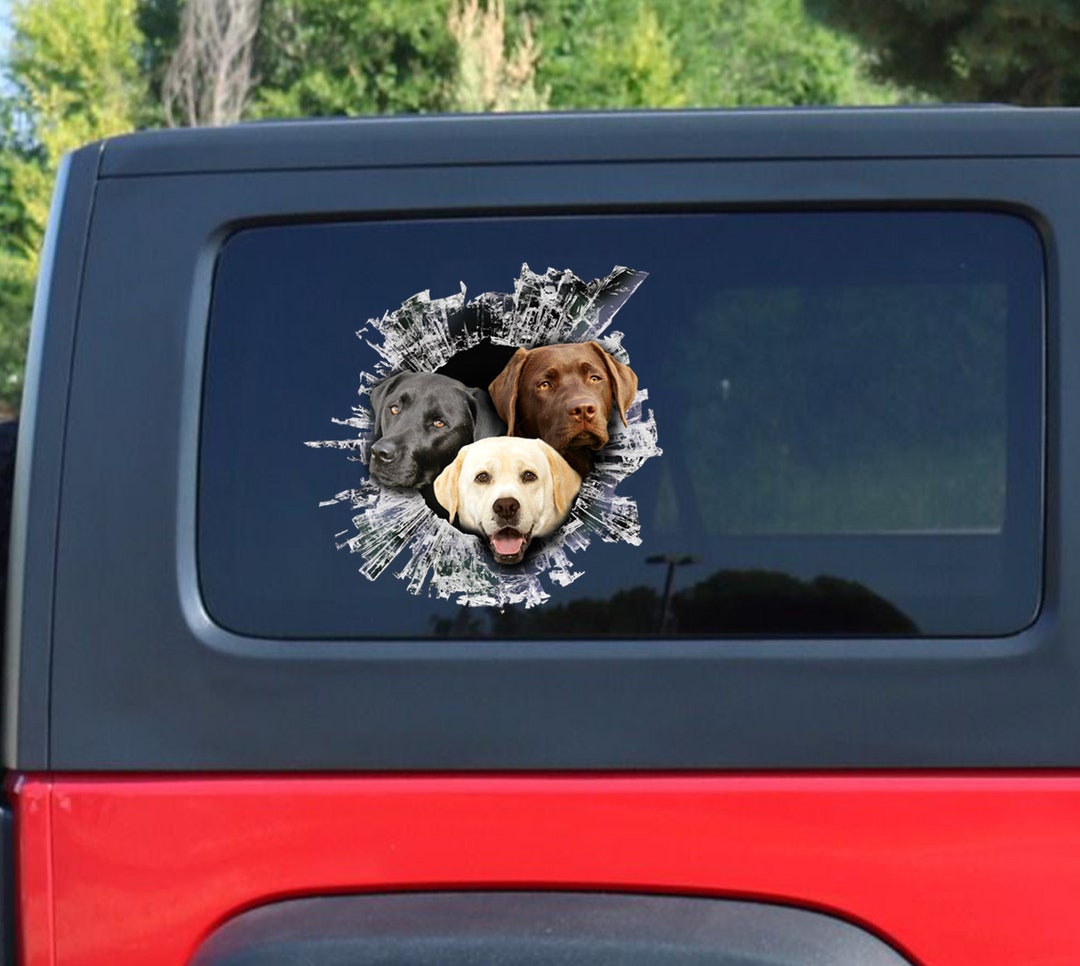 Labs Window Decal, Labrador Car Sticker, Pet Car Decal - Etsy