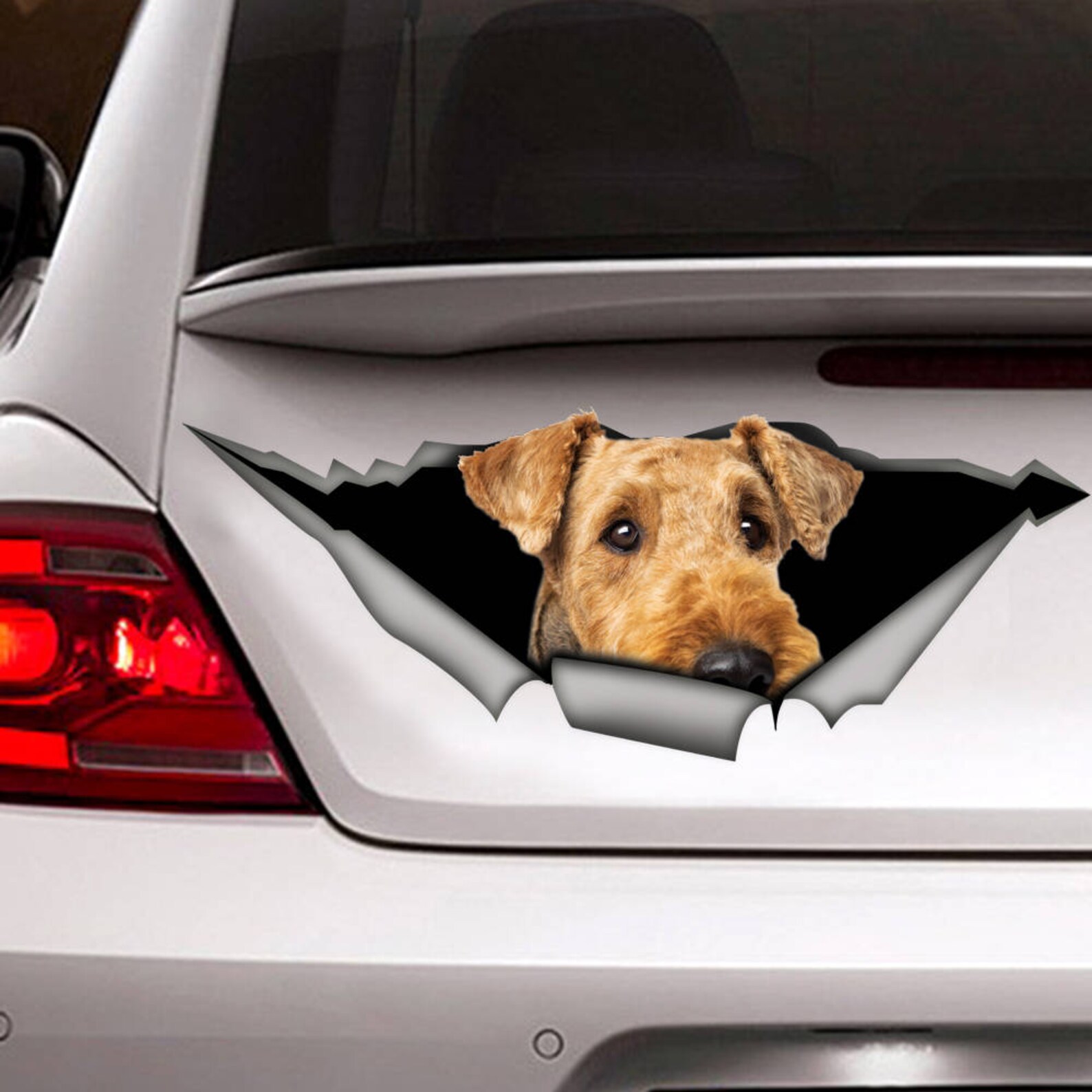Airedale Terrier Sticker Car Decal Vinyl Decal Pet Sticker | Etsy