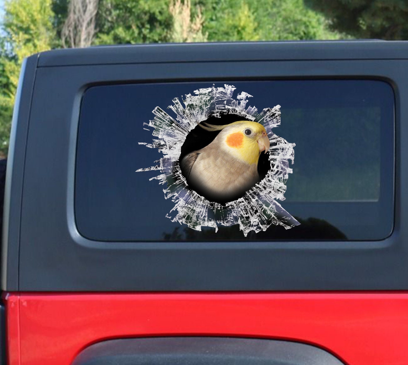 Cockatiel Window Decal, Car Sticker, Cockatiel Car Decal - Etsy