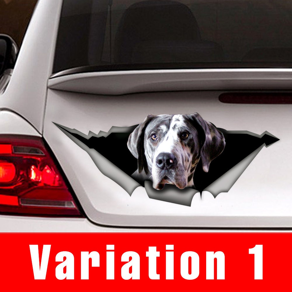 Great Dane Car Decal , Pet Decal, Vinyl Decal, Great Dane Sticker ...