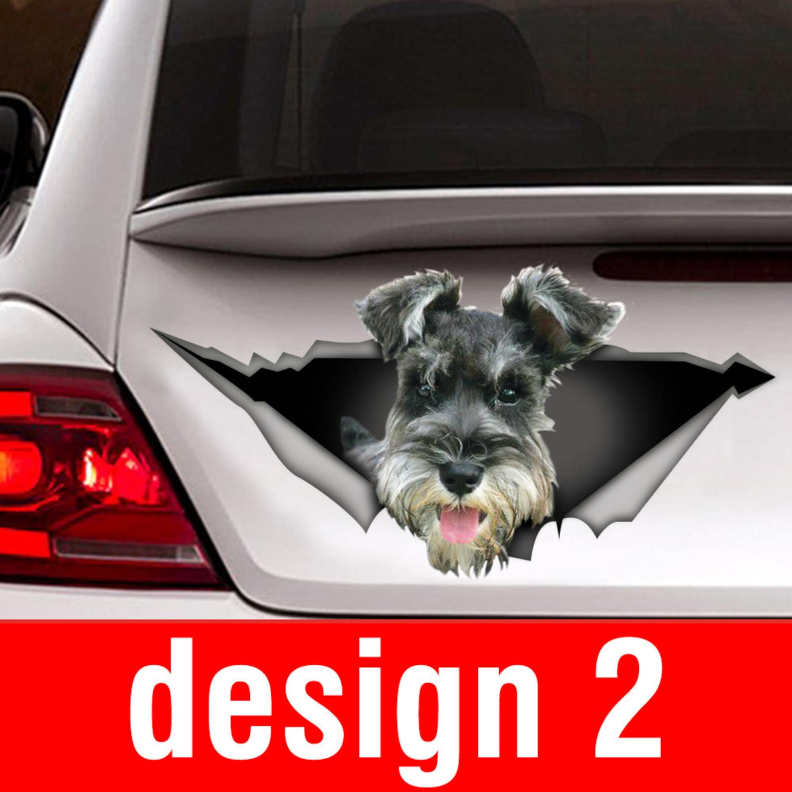 Schnauzer Car Sticker , Dog Car Decal, Schnauzer Decal, Car Decoration ...