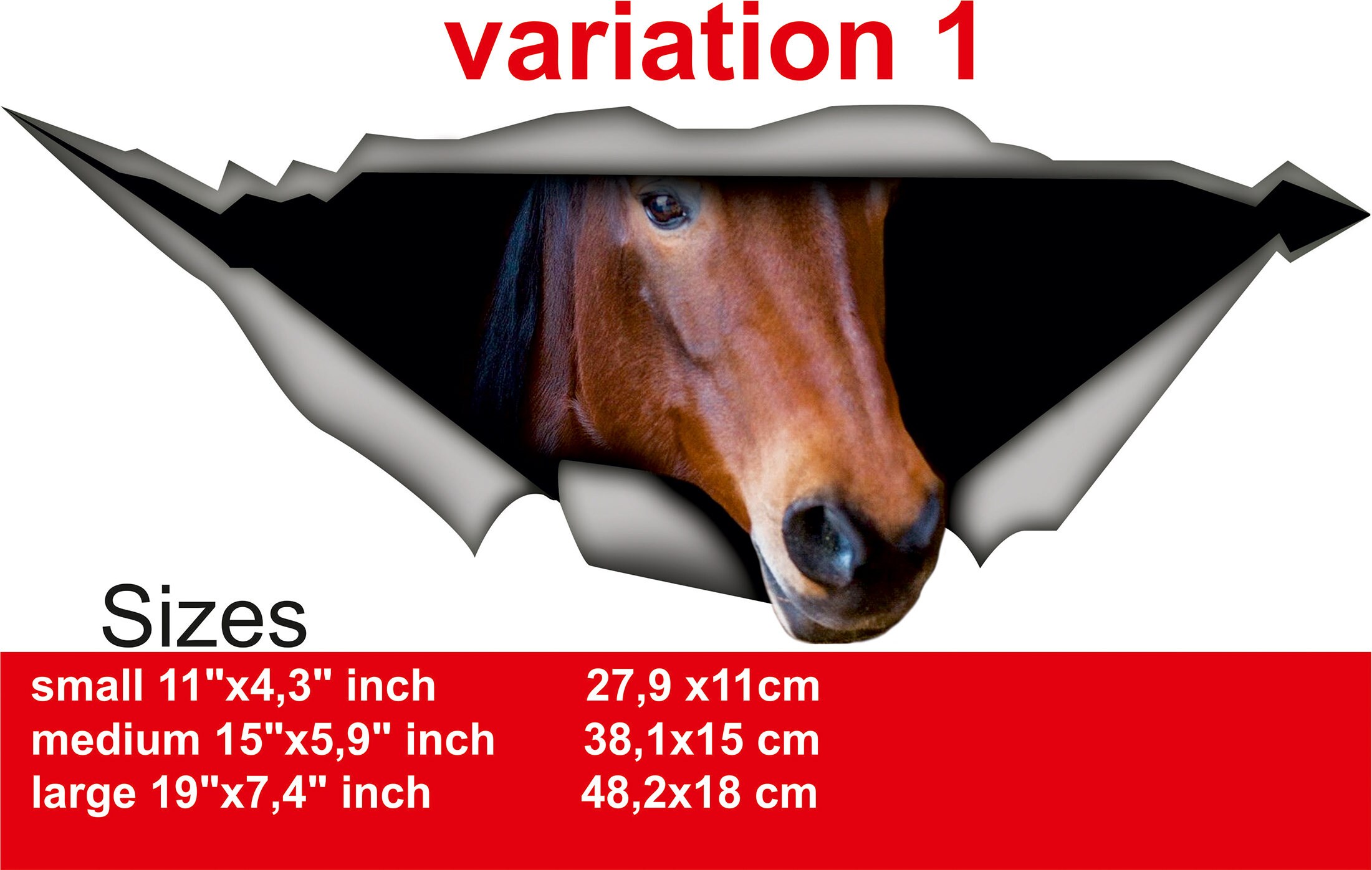 Horse Car Decal Farm Decal Funny Decal Horse Sticker | Etsy