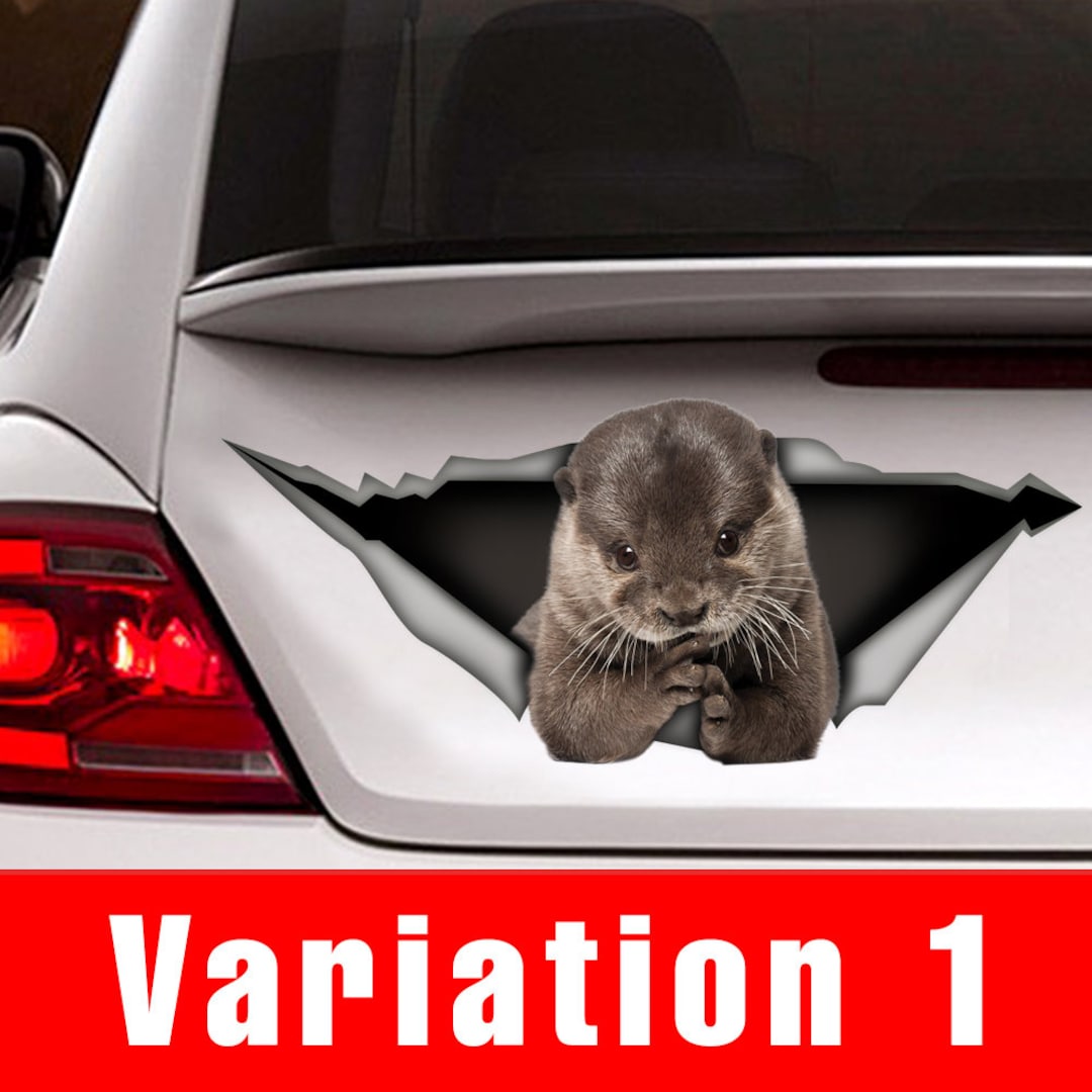 Otter Sticker, Otter Car Decal, Vinyl Decal, Car Decoration, Pet Decal ...