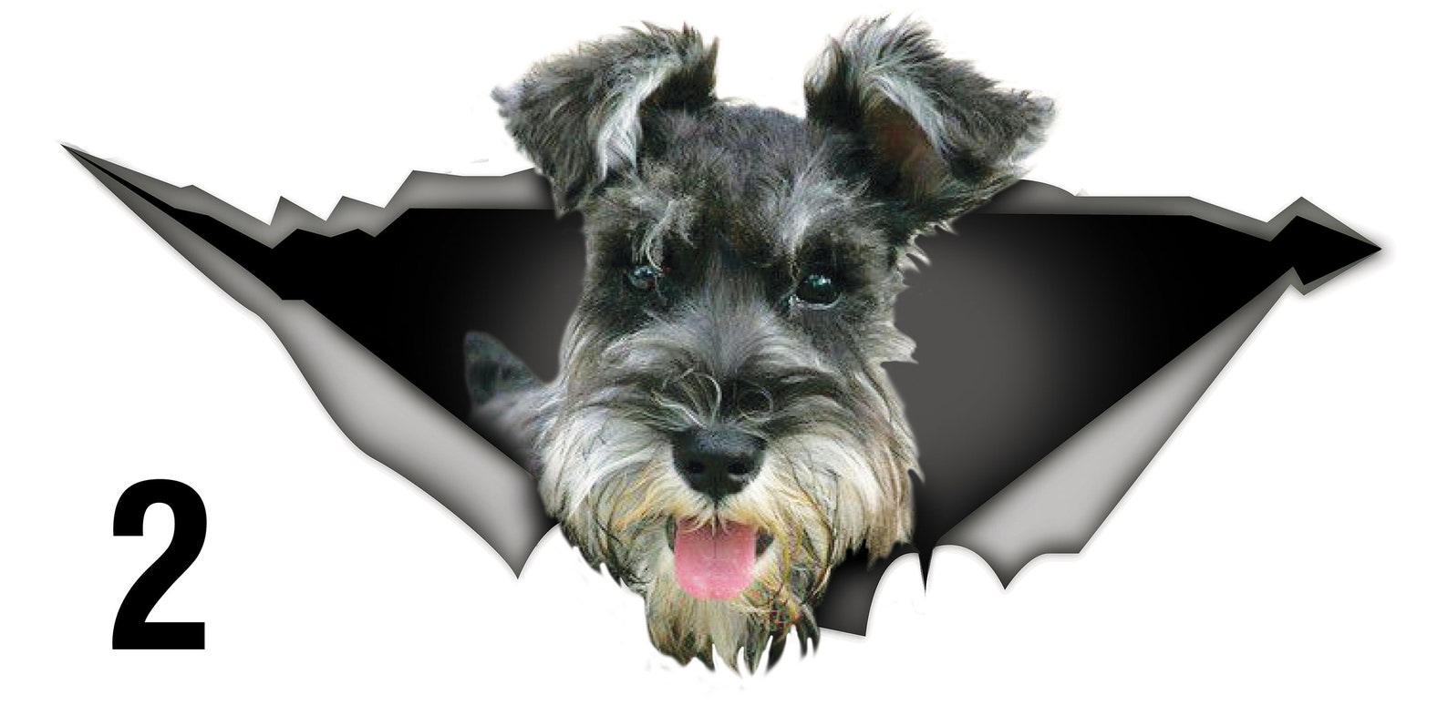 Schnauzer Car Sticker , Dog Car Decal, Schnauzer Decal, Car Decoration ...
