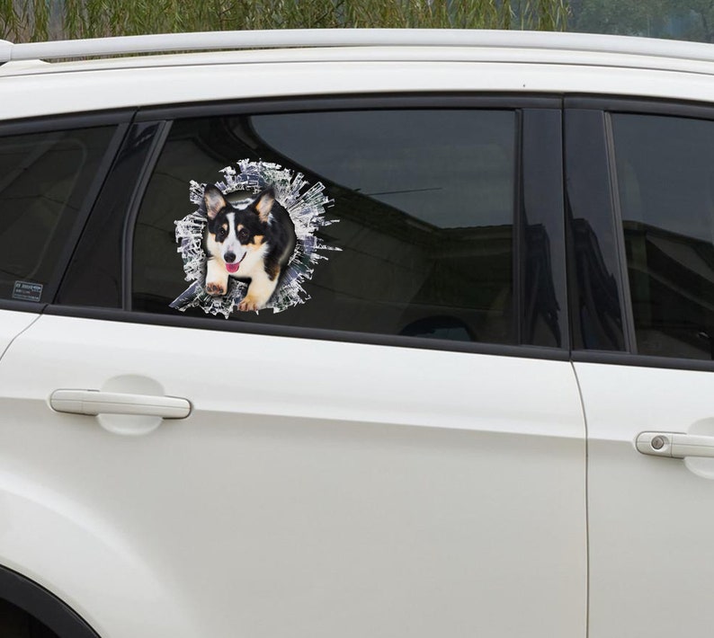 Tri-color Corgi Window Decal Corgi Window Sticker Funny - Etsy