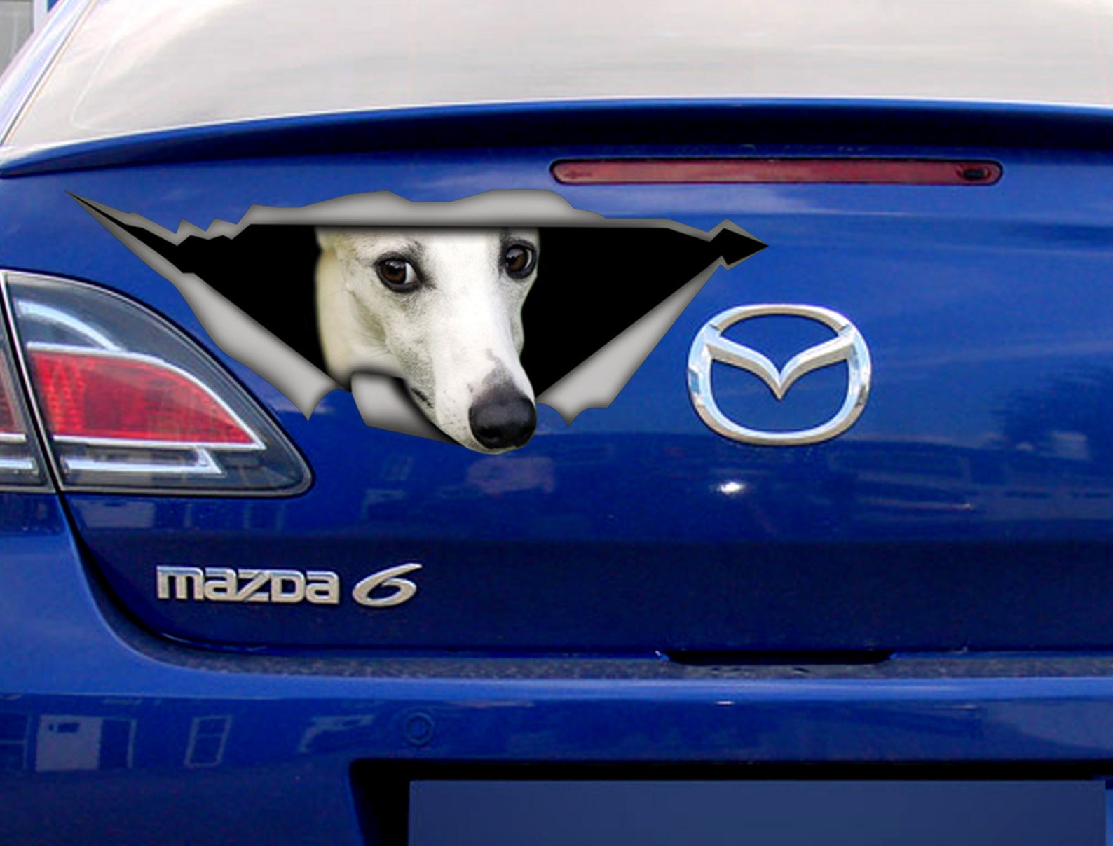 White Whippet Car Decal Whippet Magnet Pet Decal Dog - Etsy