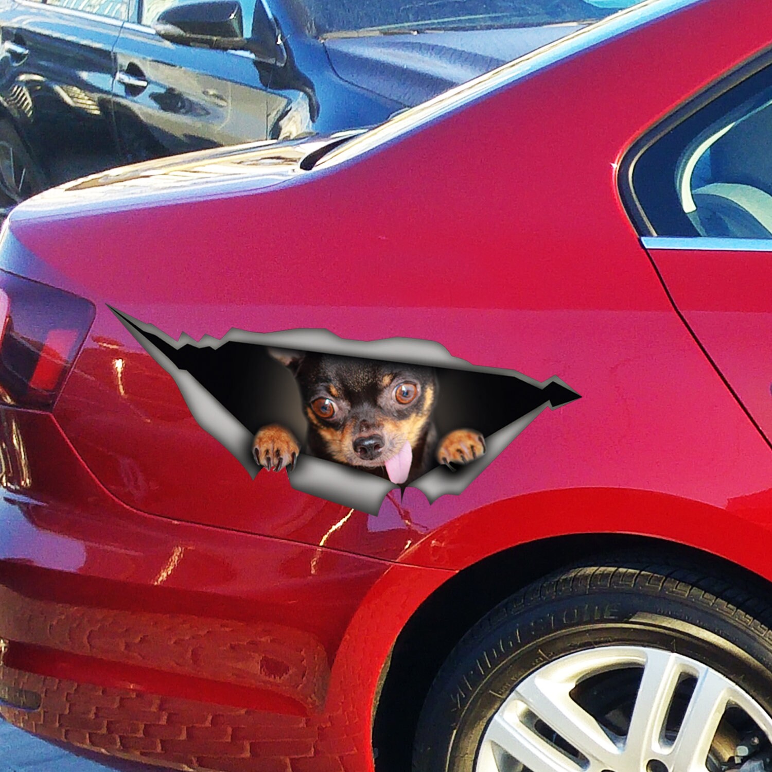 Divertida calcomanía de Chihuahua, imán chihuahua, pegatina de mascotas ...