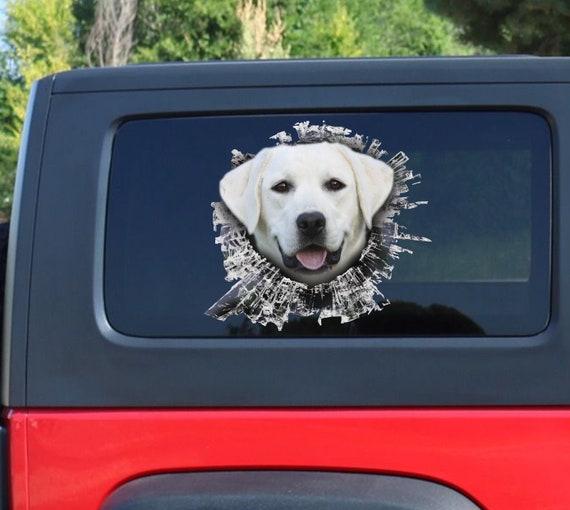 White Lab Window Sticker White Lab Car Decal Labrador Decal | Etsy