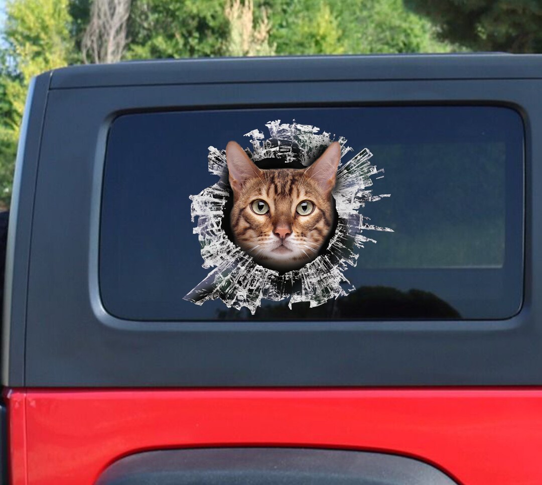 Bengal Cat Window Sticker, Bengal Cat Window Decal, Cat Window Sticker ...