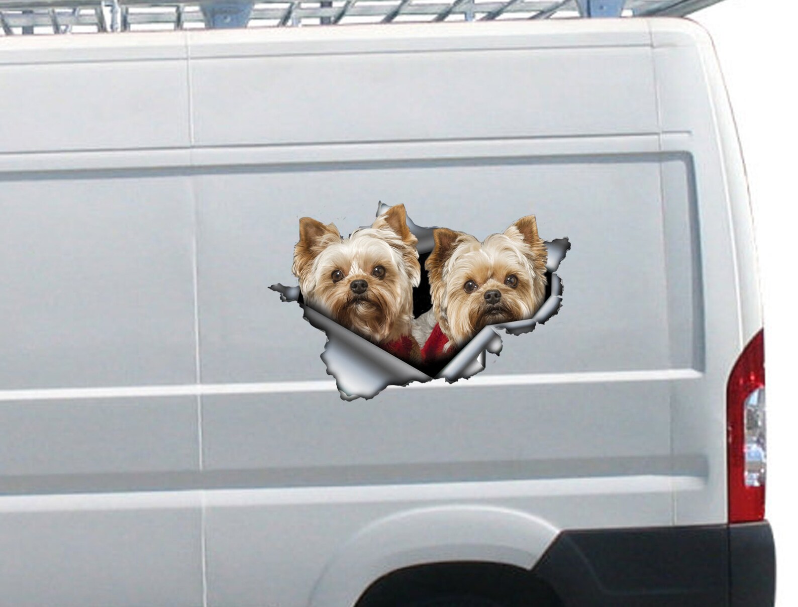Yorkies Pair Sticker Yorkies Car Decal Pet Decal Dog - Etsy