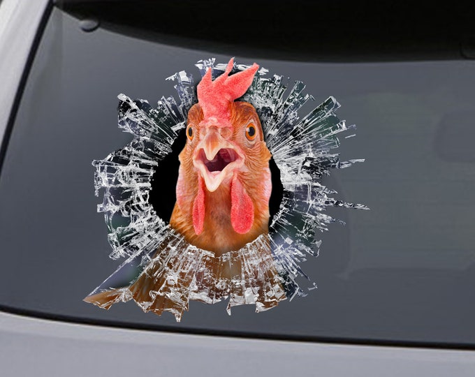 Chicken Window Decal, Chicken Car Decal, Funny Chicken Sticker - Etsy