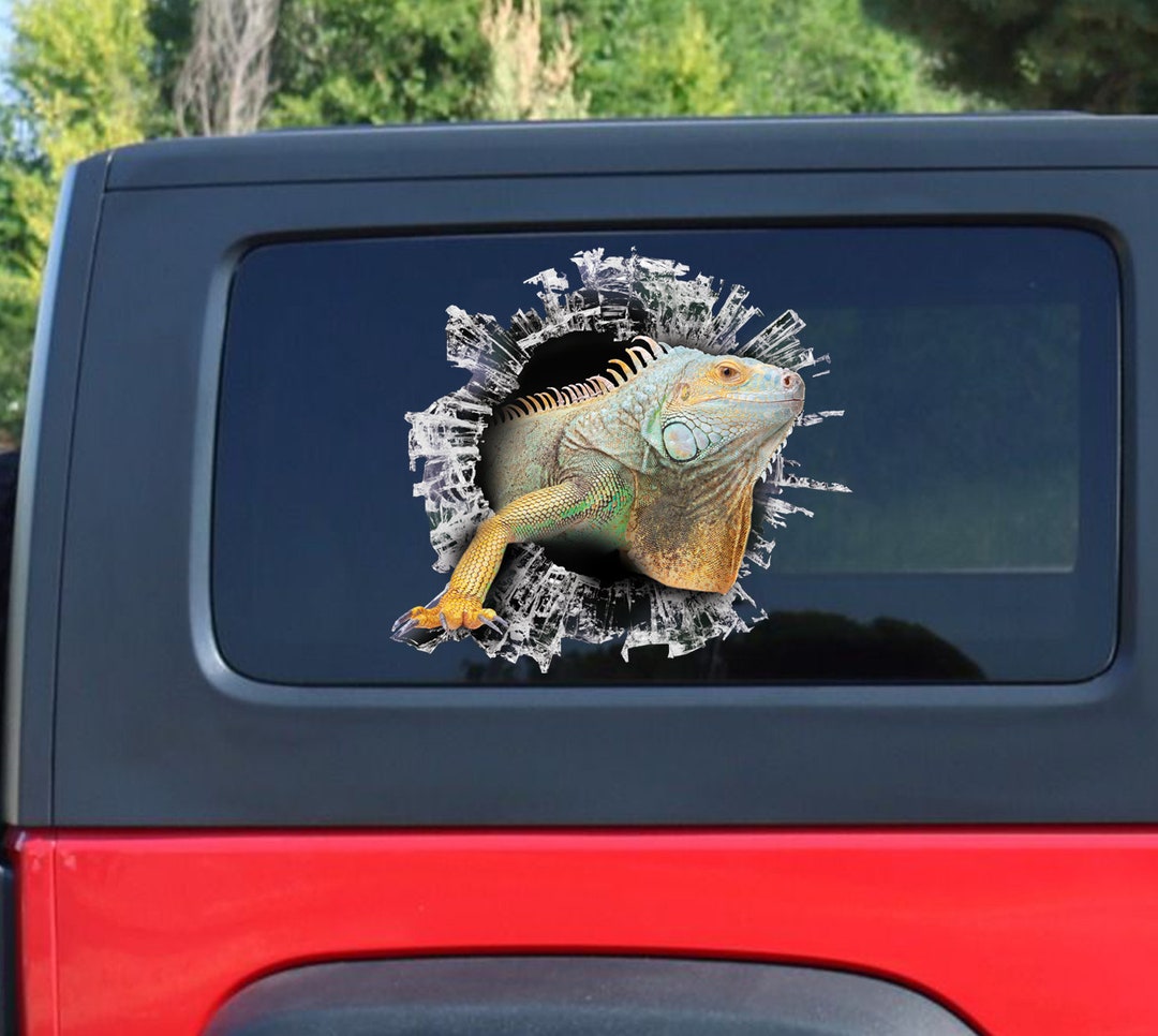 Iguana Window Sticker, Iguana Window Decal, Funny Iguana Sticker - Etsy
